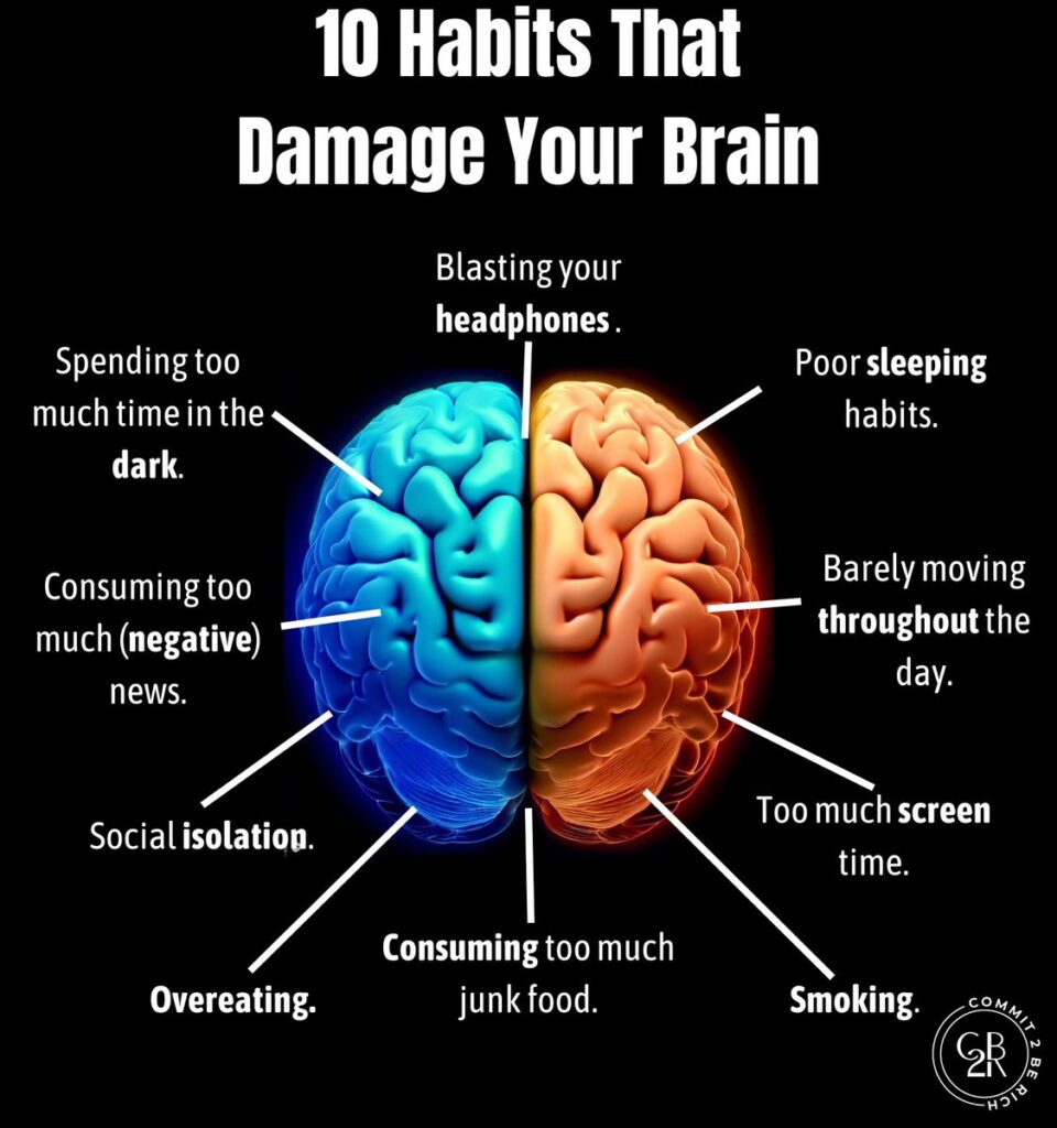 "10 Wrost Habbits Damage Your Brain Health Avoid Its"